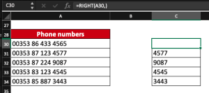 LEFT, RIGHT, MID Formula in Google Sheets + Excel {Examples)