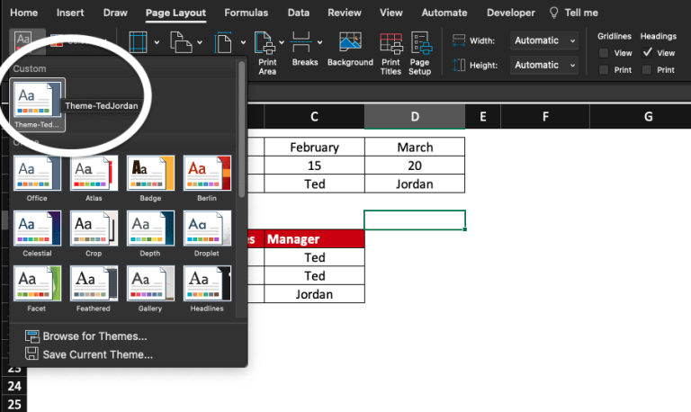 Goodbye Default Theme, Hello Custom Theme – Excel